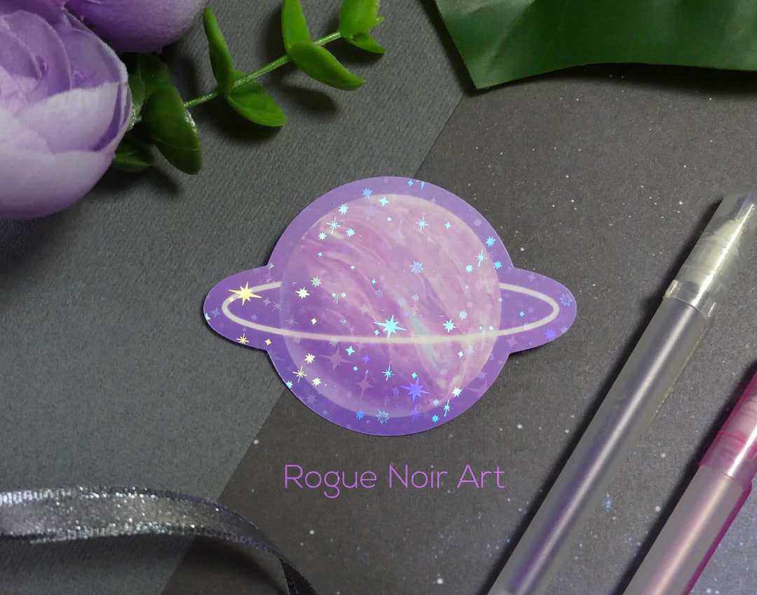 Holographic Space Sticker | Aesthetic Pastel Stickers for Laptops ...