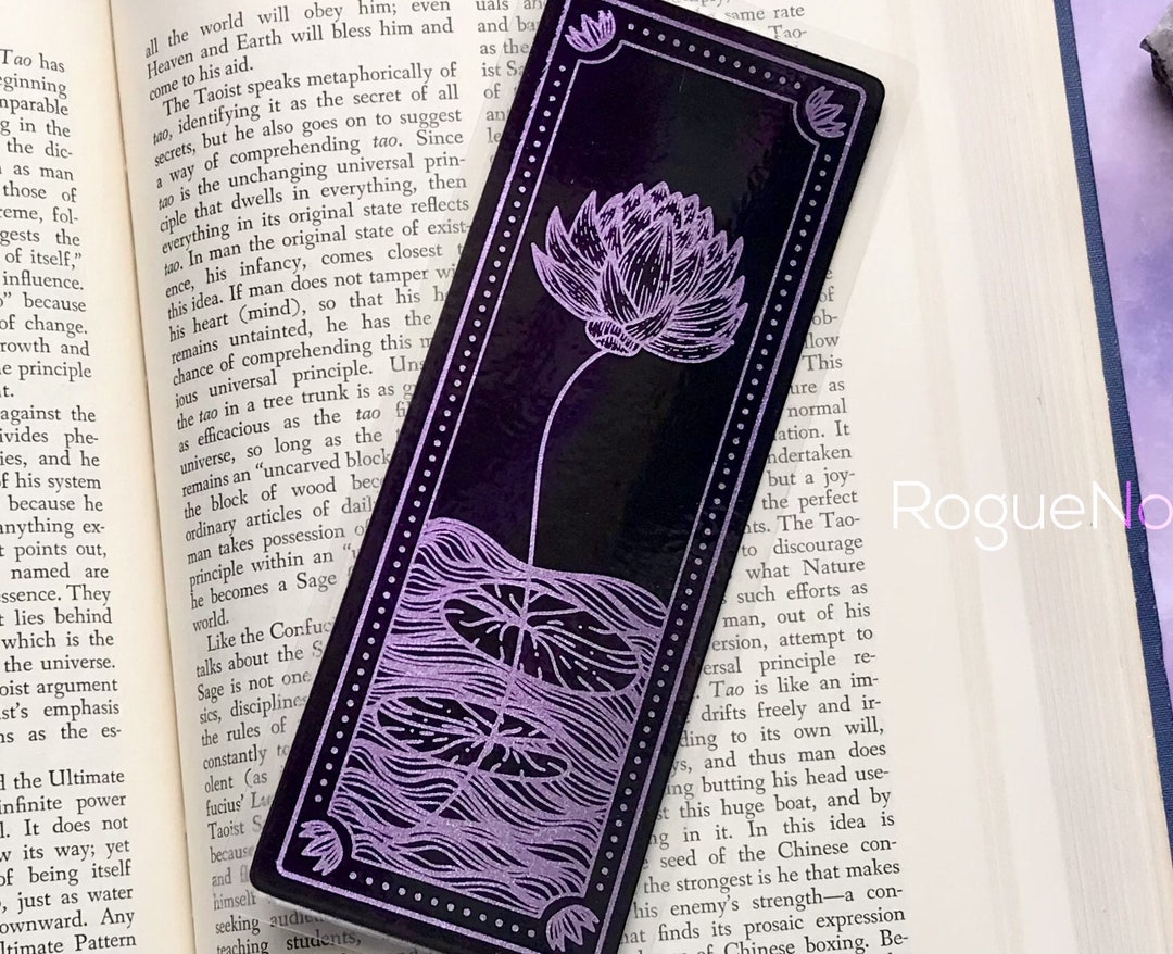 Lotus Foil Bookmark | Lotus Flower Bookmark | Multiple Colors: Teal ...