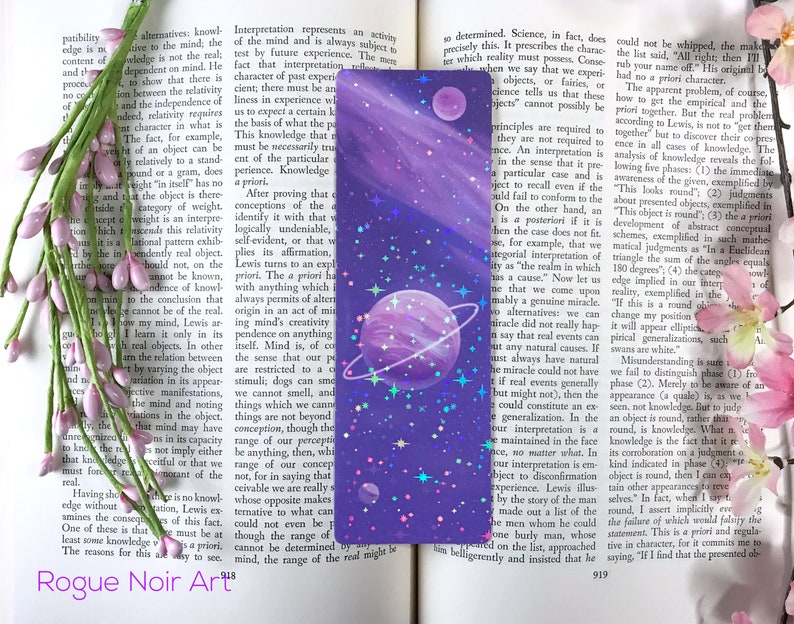 Space Bookmark: Pastel Planet Holographic Bookmark | Gifts for Space ...
