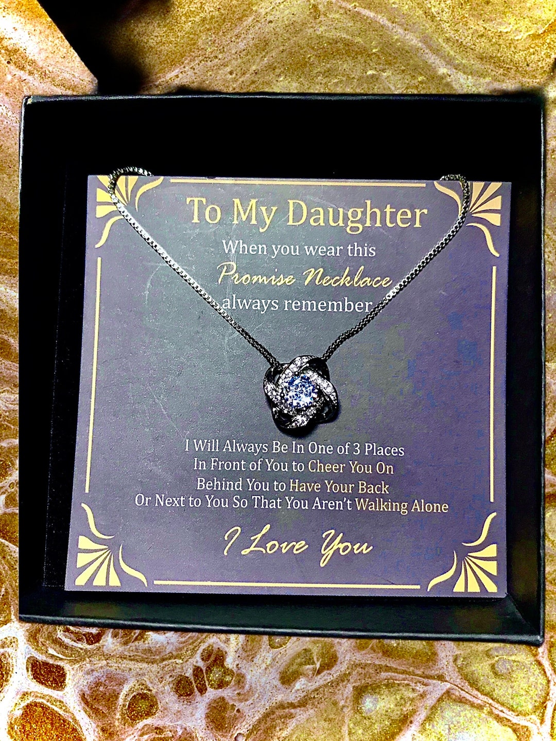 Gift to Daughter Promise Necklace Cubic Zirconia Pendant W/ Card and ...