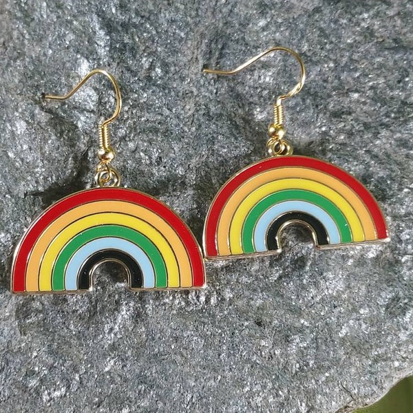 Rainbow Earrings - Etsy