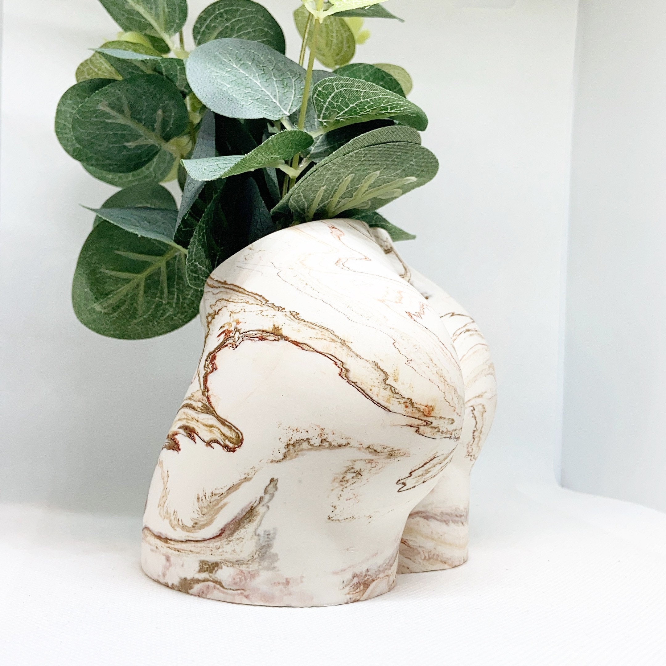 Marble Bum Vase Cheeky Vase Jesmonite Decor Accessories - Etsy UK