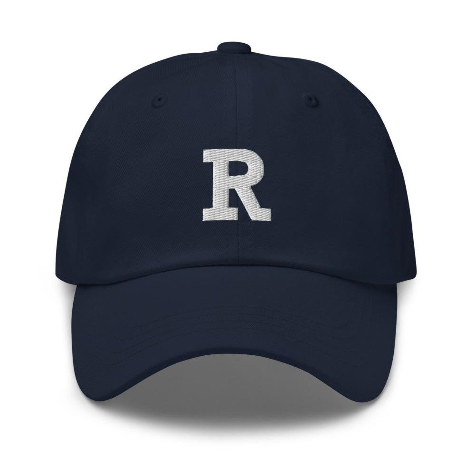 Letter R Unisex Twill Hat, Stitch Letter R Block Font, Embroidered Dad ...