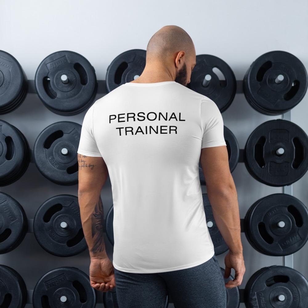 Personal Trainer Men's White Workout T-shirt V3, Gym T-shirt, Graphic ...