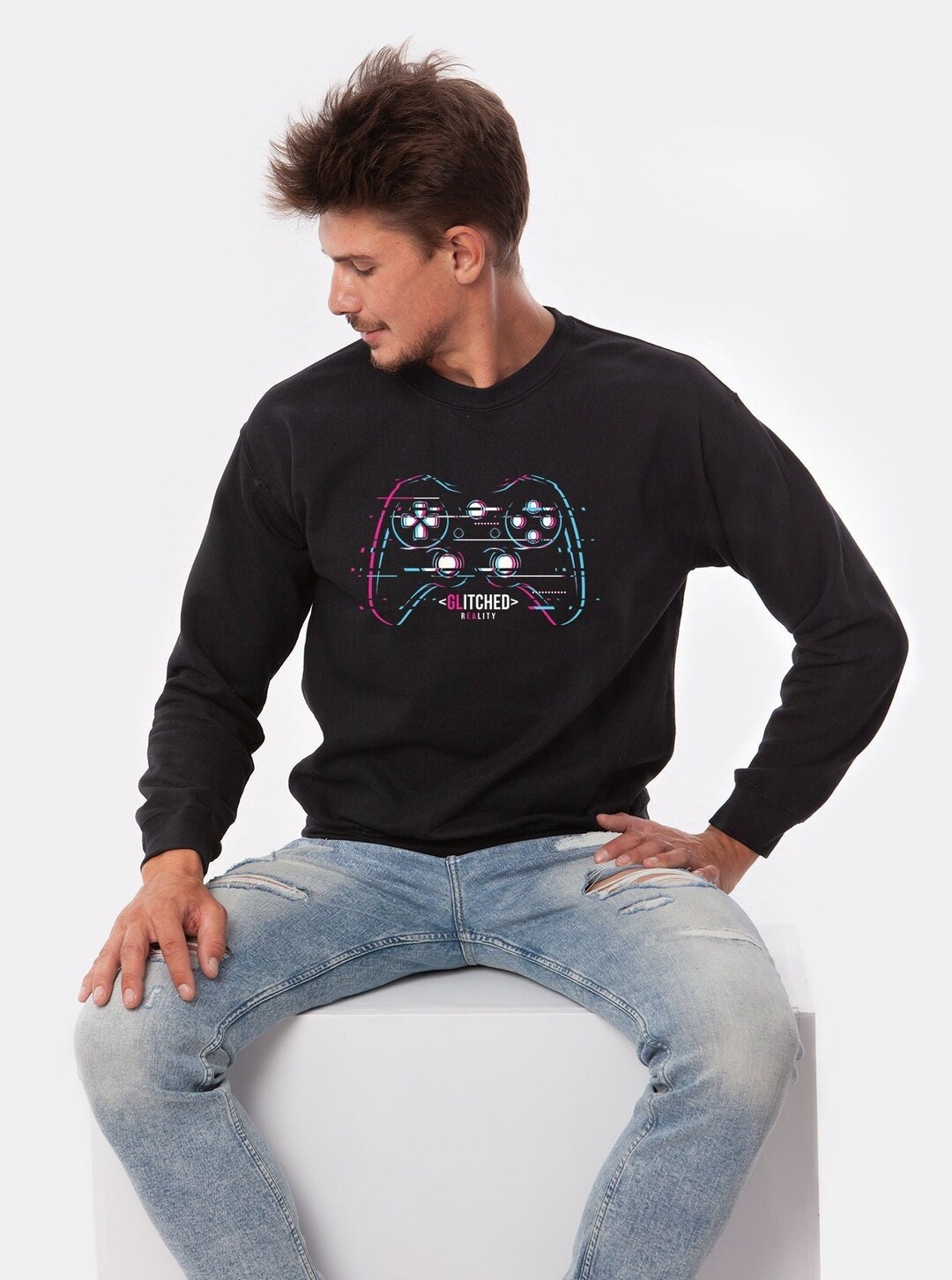 Glitched Reality V2 Sweater, Reality Sucks, Reality Glitch, Expert ...