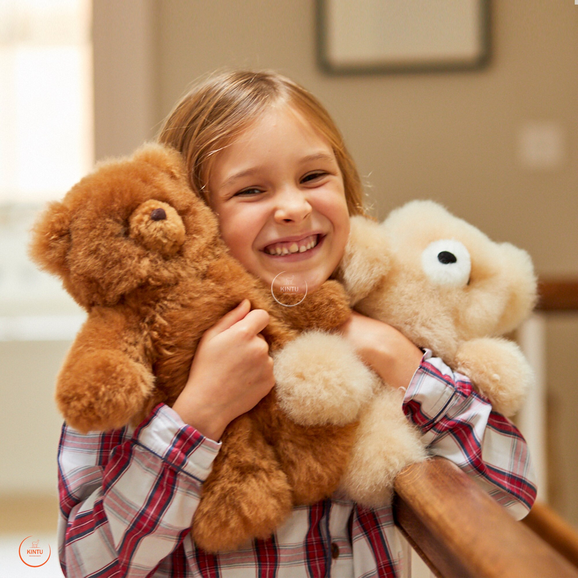 Alpaca Teddy Bear , 14 and 10 Inch Soft Bears, Alpaca Fur Teddy Bear ...