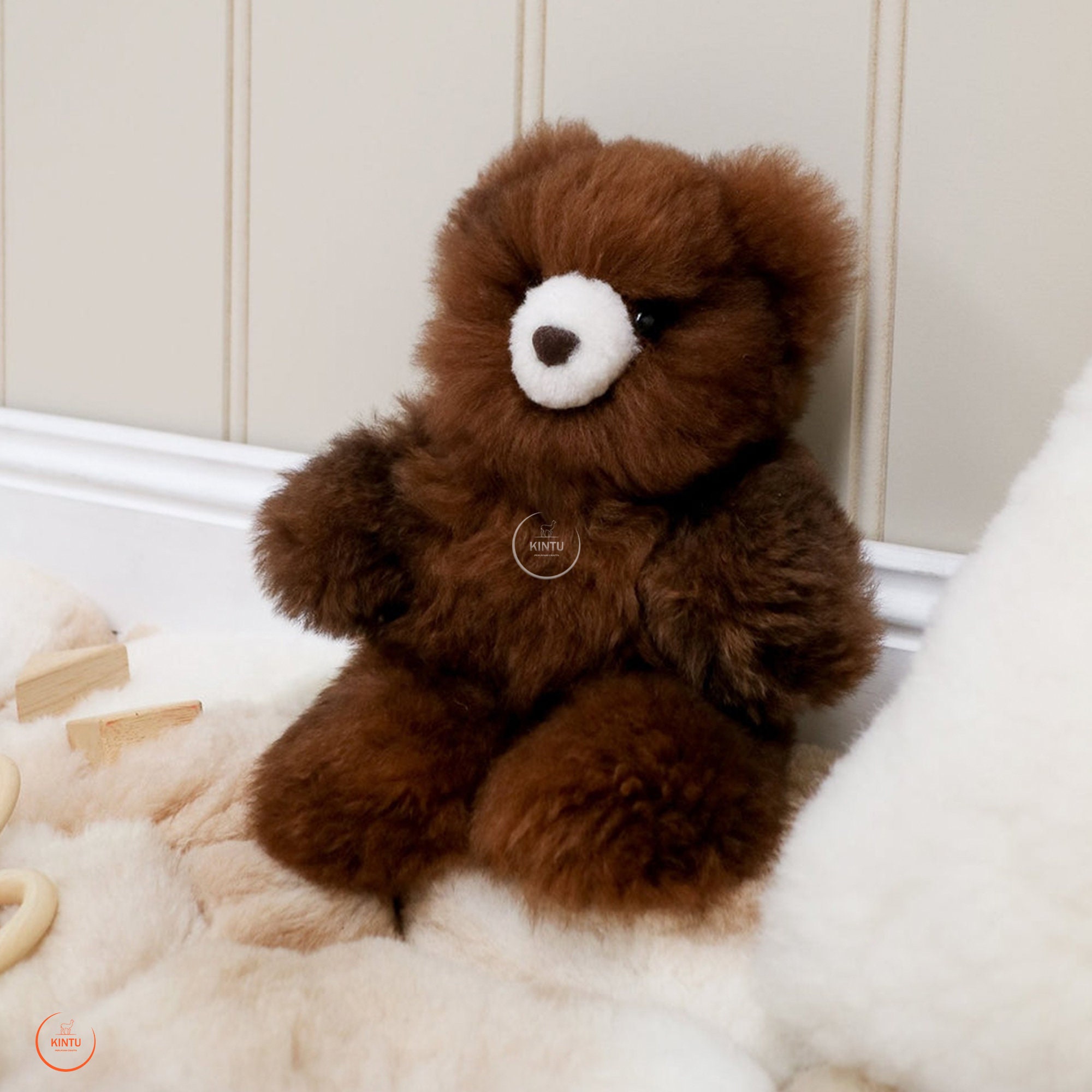 Alpaca Teddy Bear 14 and 10 Inch Soft Bears Alpaca Fur - Etsy