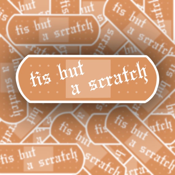 Tis but A Scratch Bandaid Sticker / Laptop Stickers / Laptop - Etsy