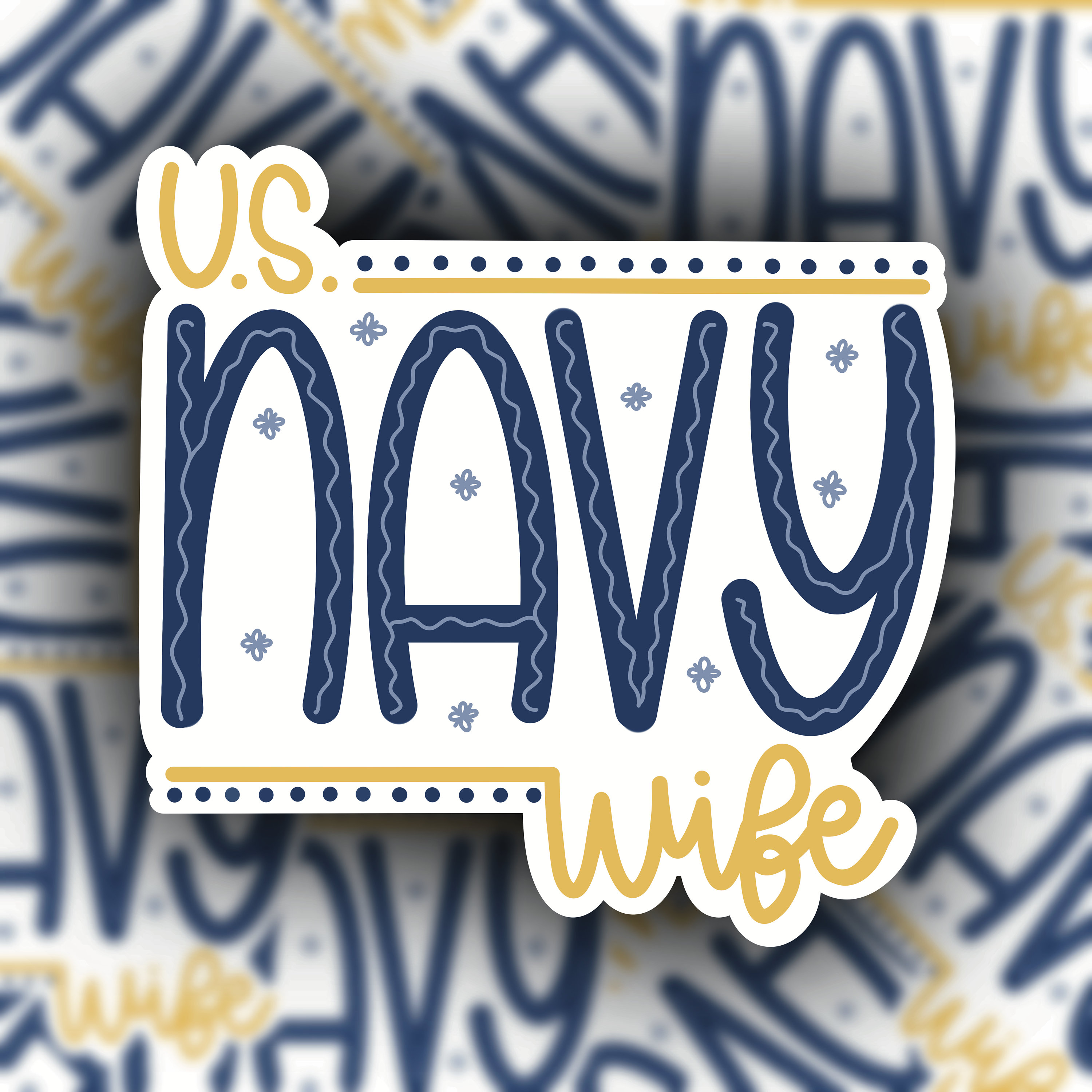 Navy Wife Sticker / Navy Wife Decal / Navy Wife / Military Spouse ...