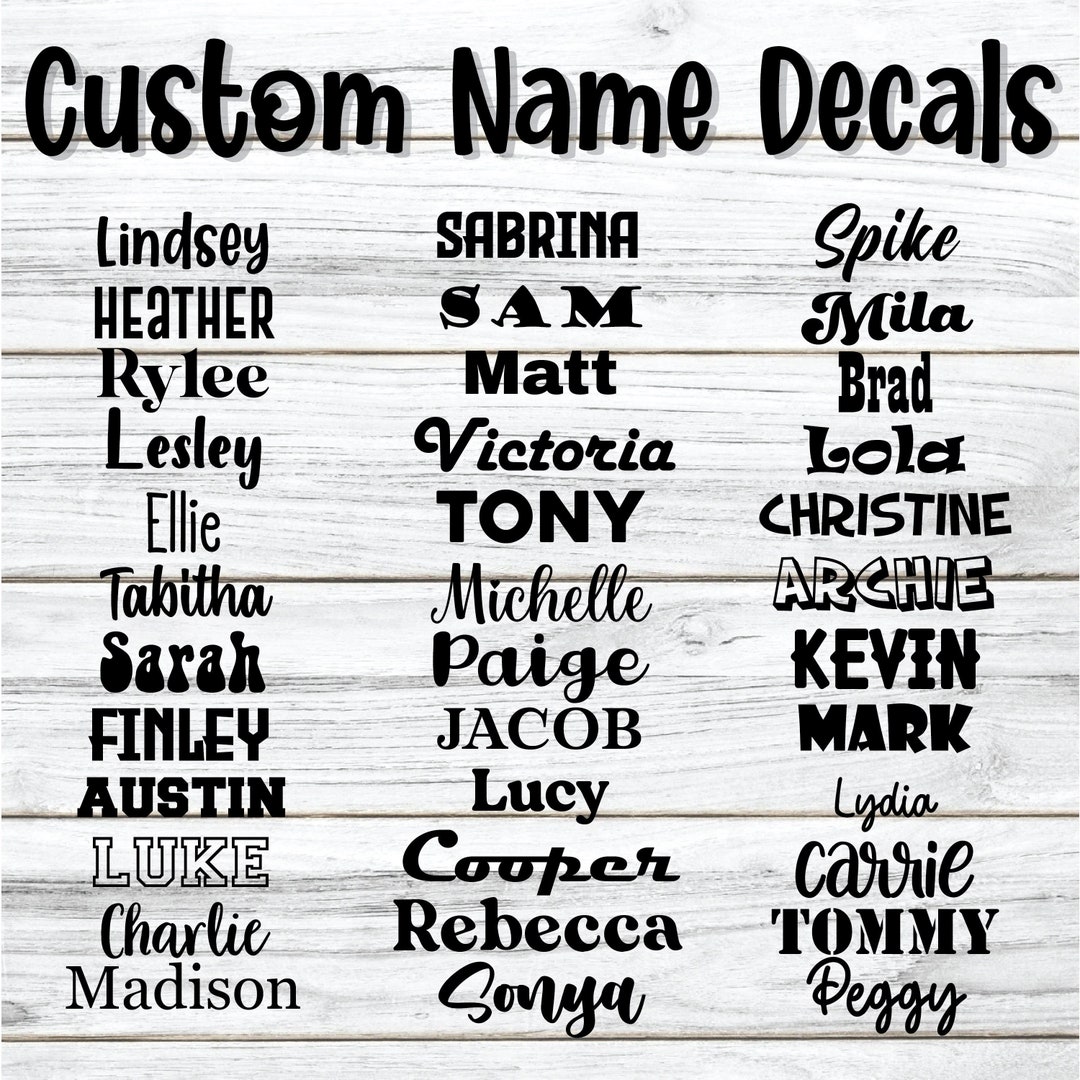Custom Name Decals / Laptop Stickers / Laptop Decal / Tumbler Sticker ...