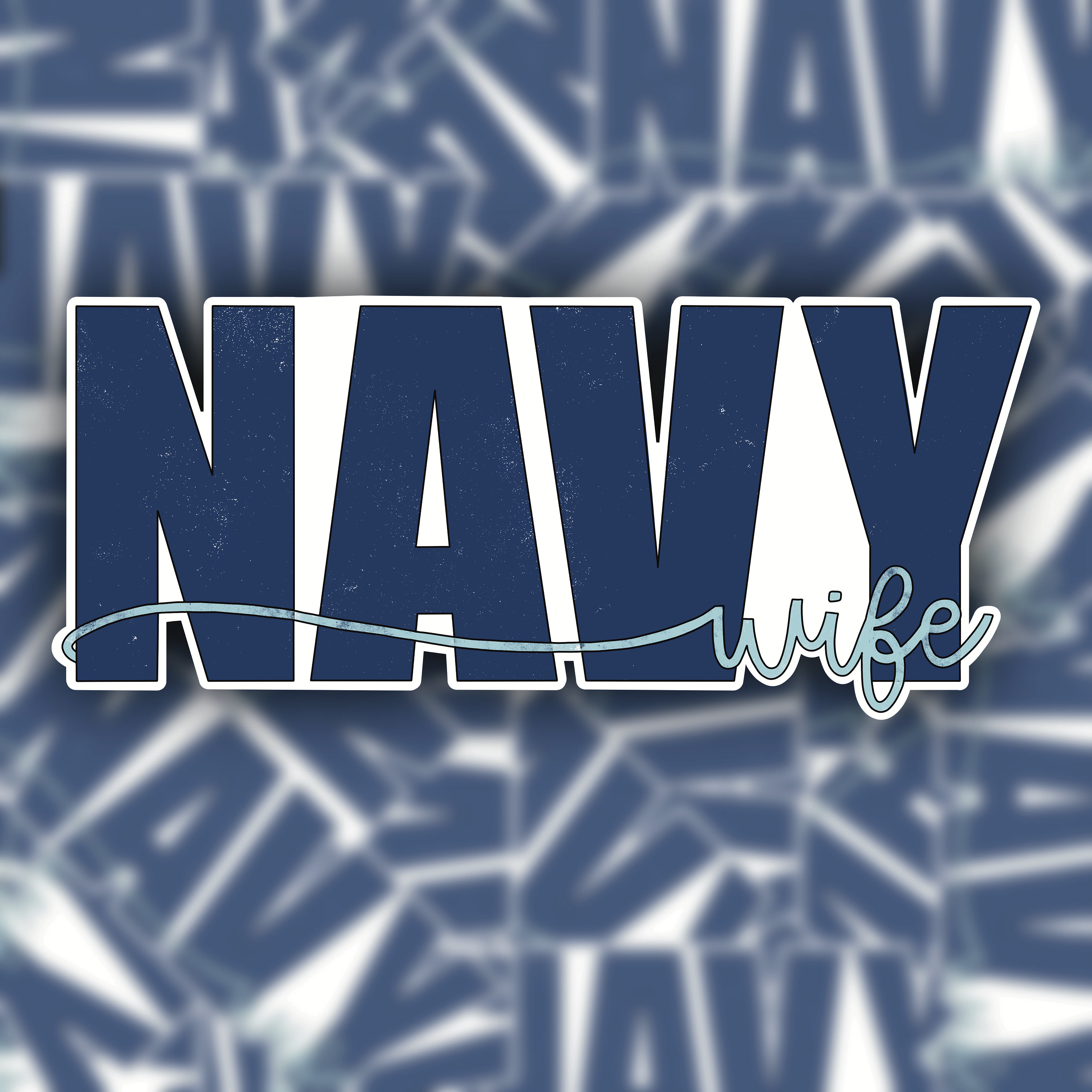 Navy Wife Sticker / Navy Wife Decal / Navy Wife / Military Spouse ...