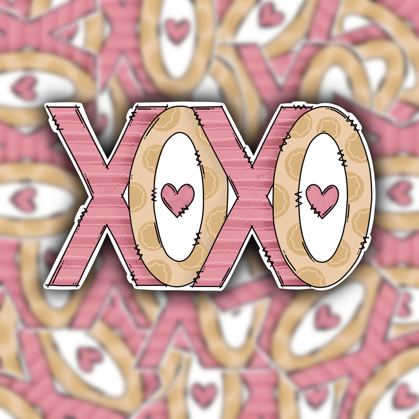 XOXO Sticker / Valentine’s Day Sticker / Valentine Sticker / Tumbler ...