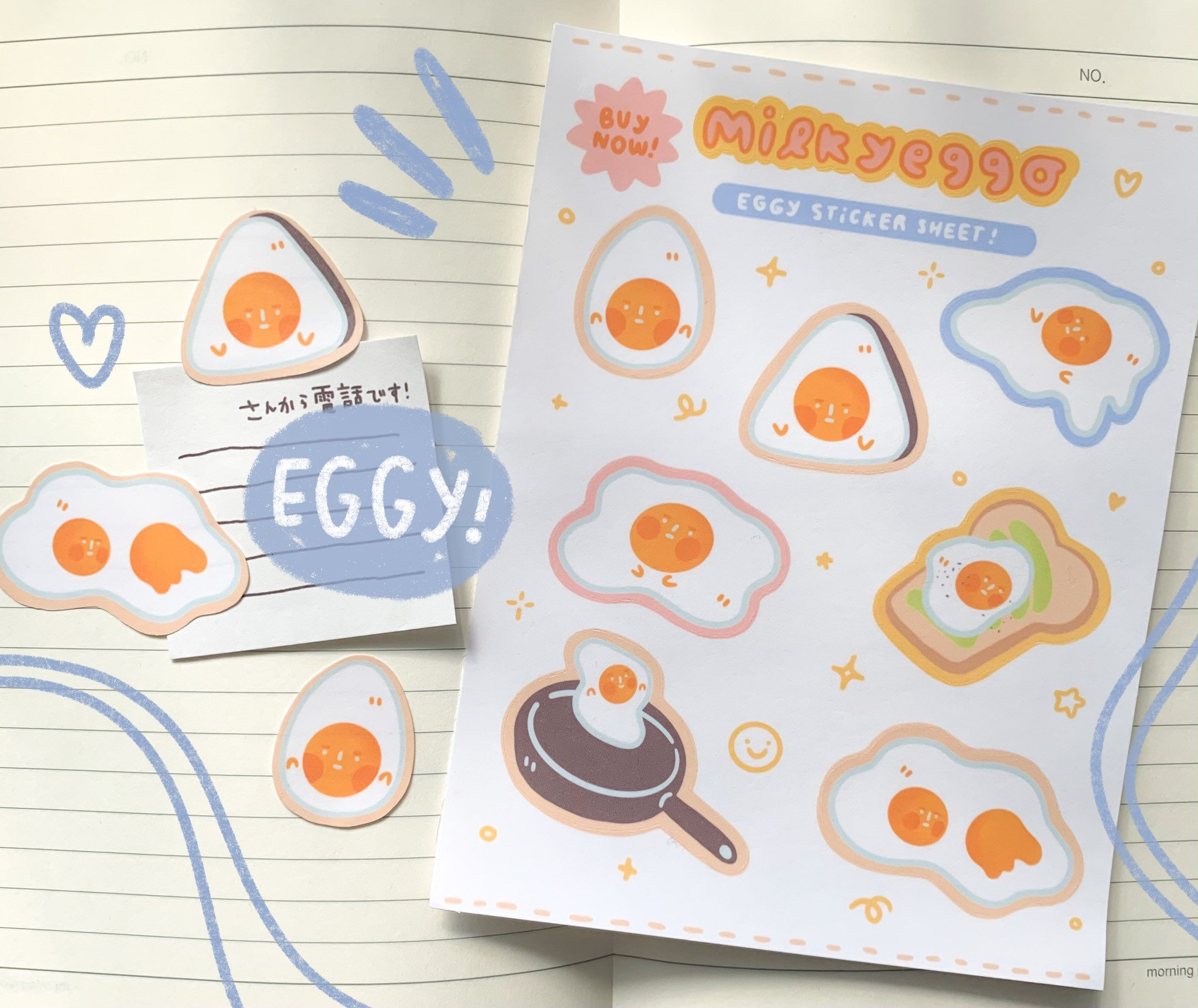 Papercraft Eggy & Co Sticker Sheet Scrapbooking etna.com.pe