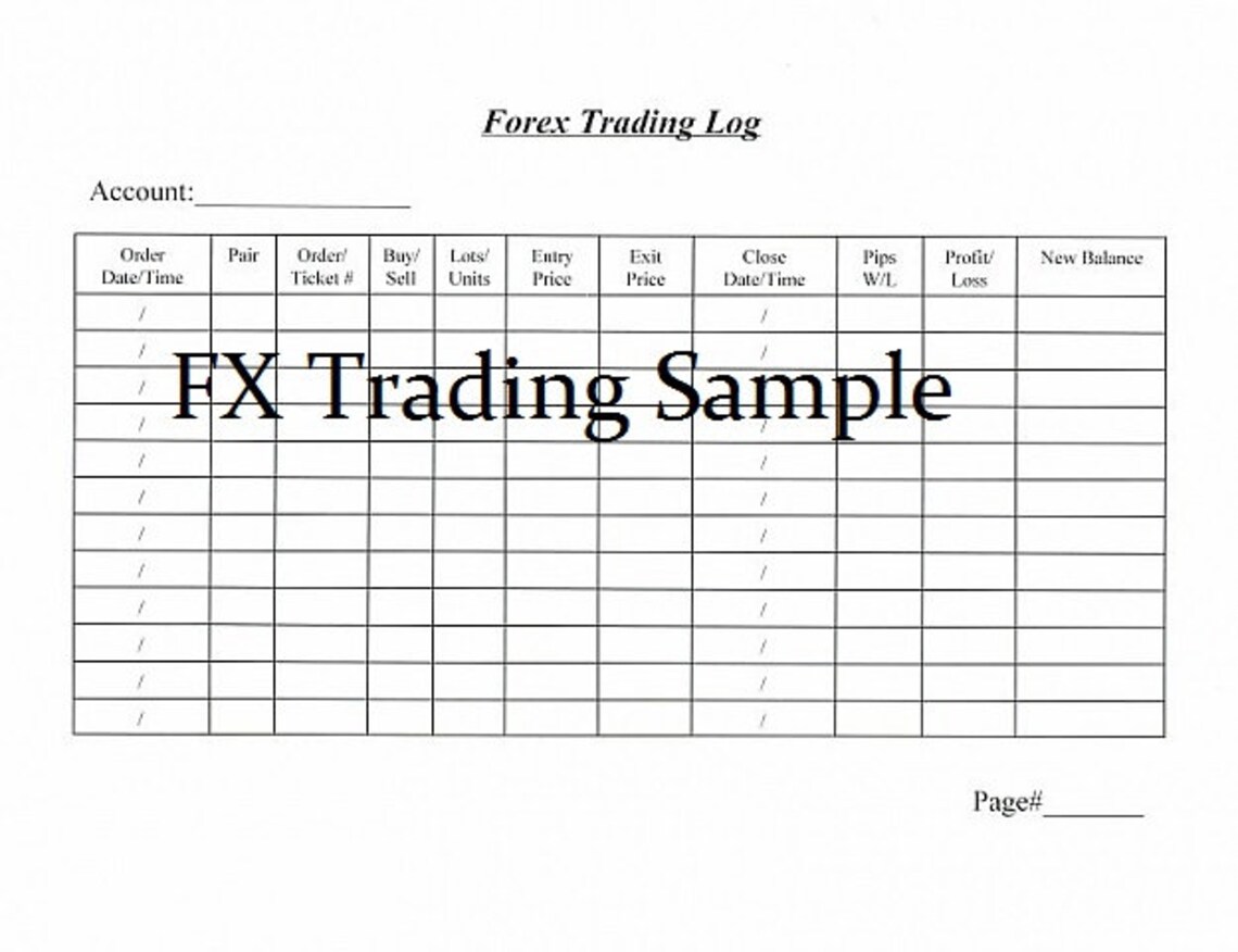 Active Swing Trend Trading Trade Journal Profit and Loss Log | Etsy