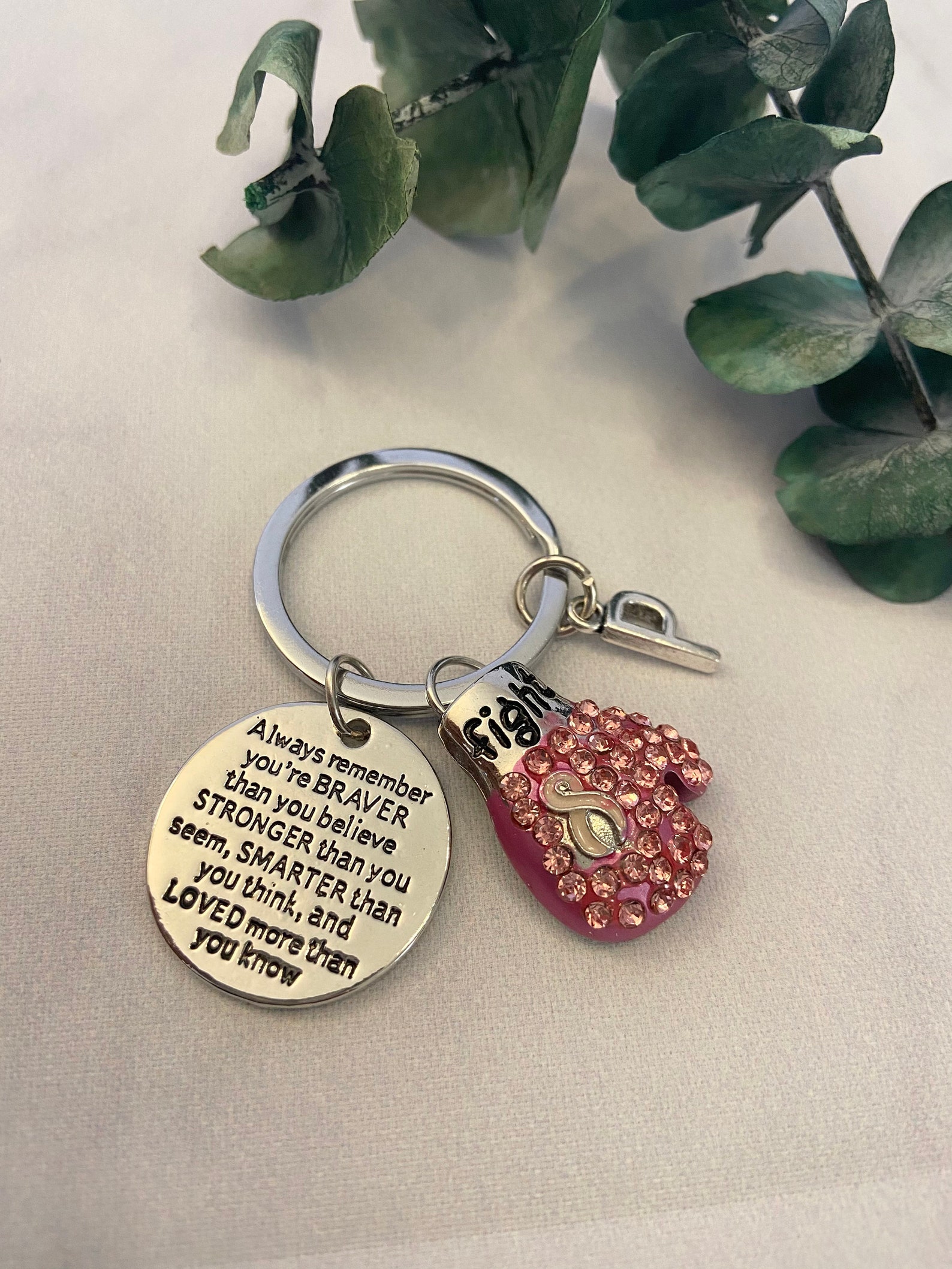 Inspirational Keychain Motivational Gifts Fight Cancer - Etsy UK