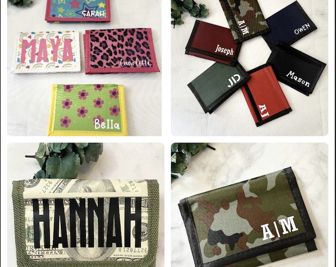 Personalized Wallets for Kids, Kids Wallet, Party Favors, Stocking ...
