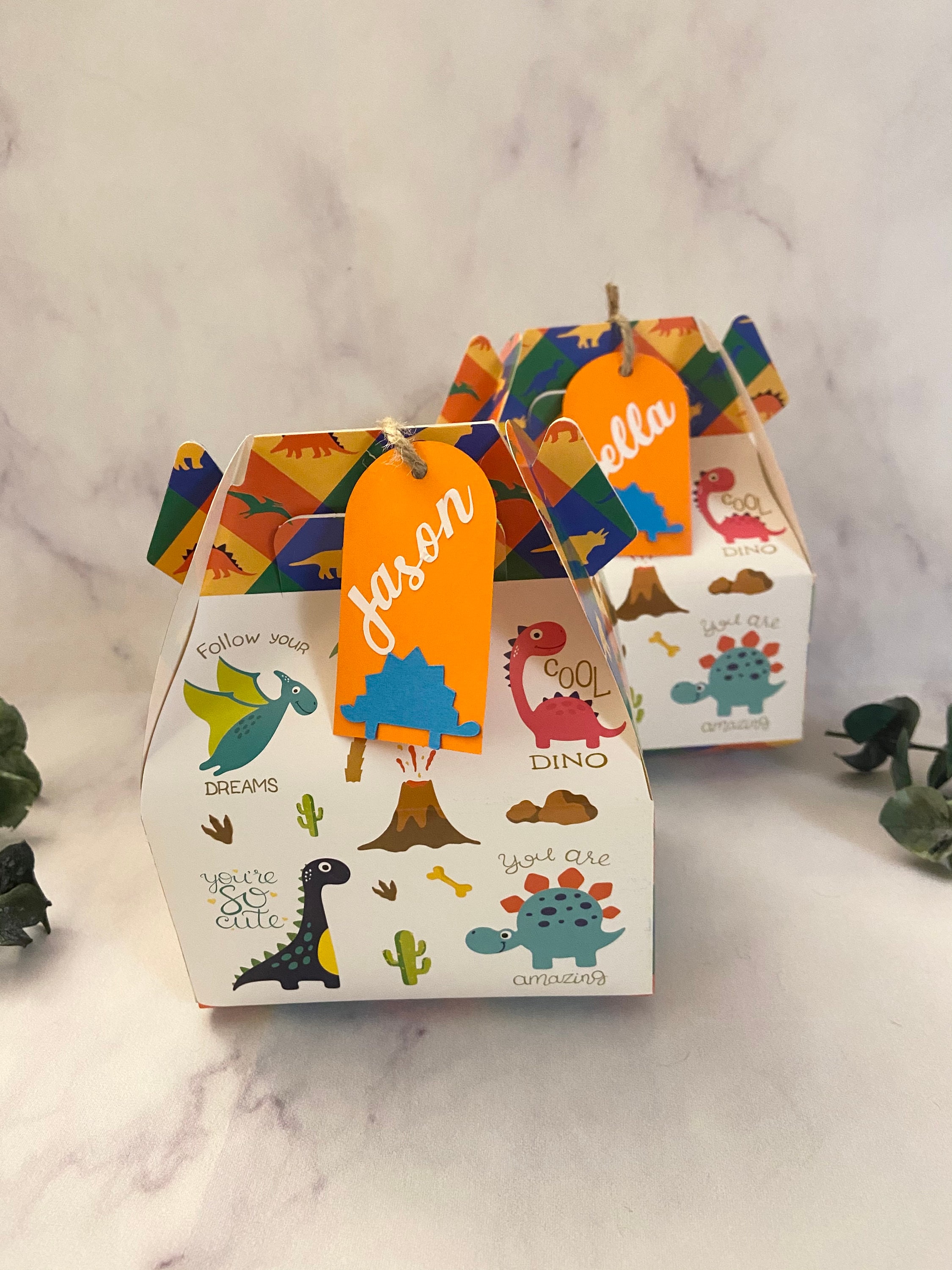 Dinosaur party box dinosaur party favors dinosaur party | Etsy