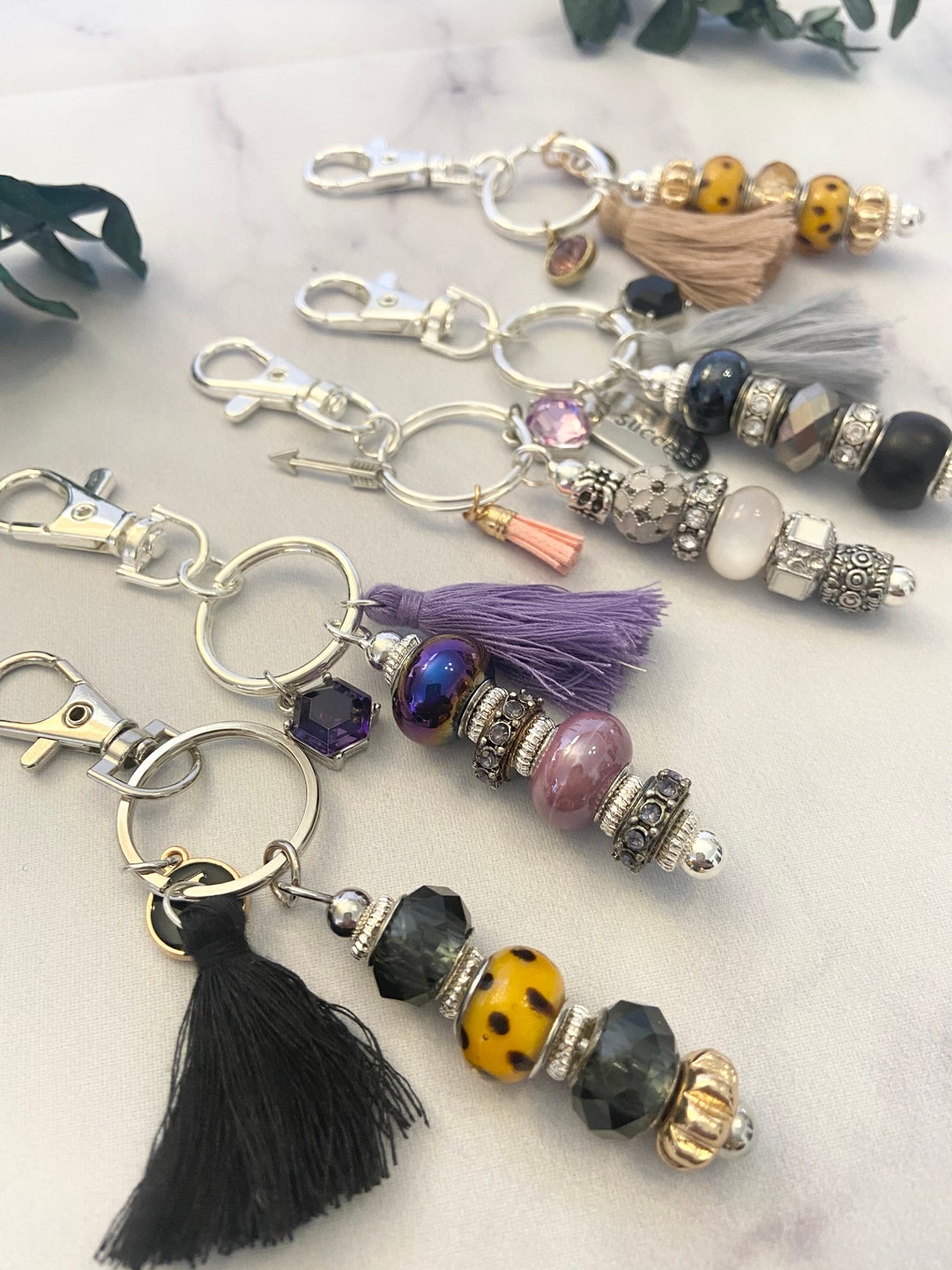 Keychain, European Glass Beads, Gifts, Personalized Gifts, Glass Beads ...