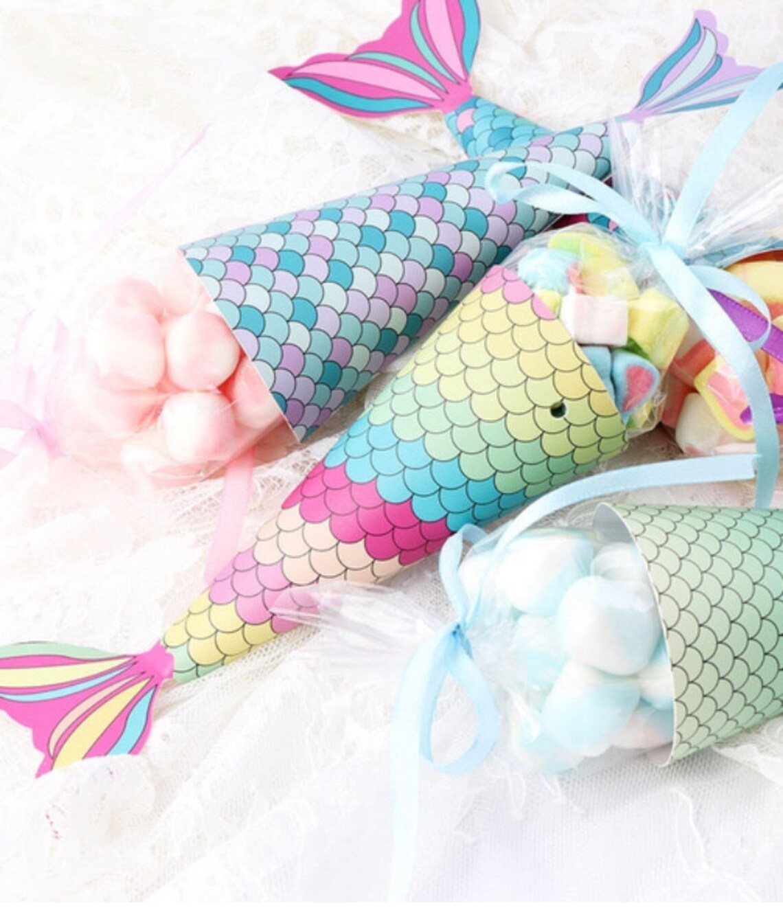 Mermaid Candy Box Mermaid Party Favors Candy Bag Candy Box - Etsy