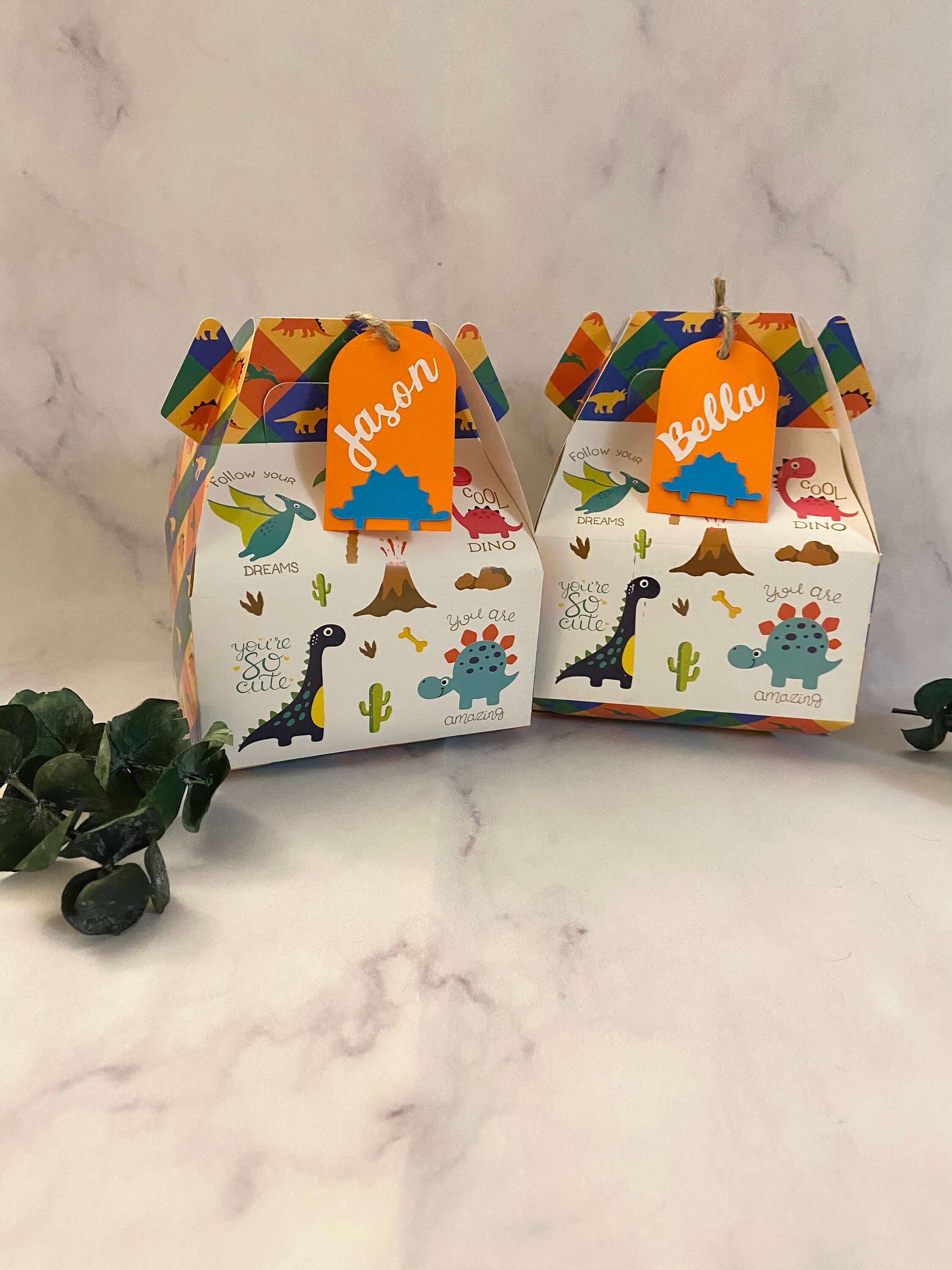 Dinosaur party box dinosaur party favors dinosaur party | Etsy