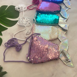 Mermaid Bags, Personalized Kids Bags, Kids Accessories, Mermaid Sequin ...