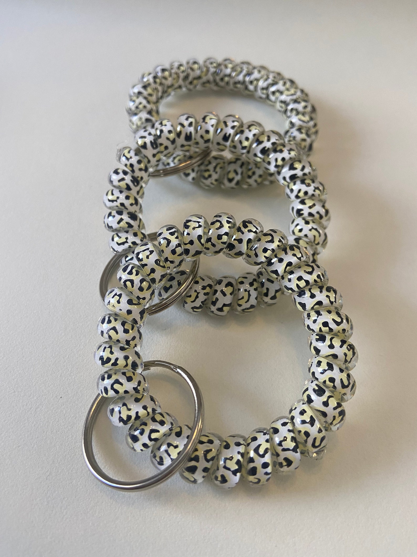 Keychain, Coil Hair Tie, Keychain Bracelet, Stretchy Bracelet, Animal ...