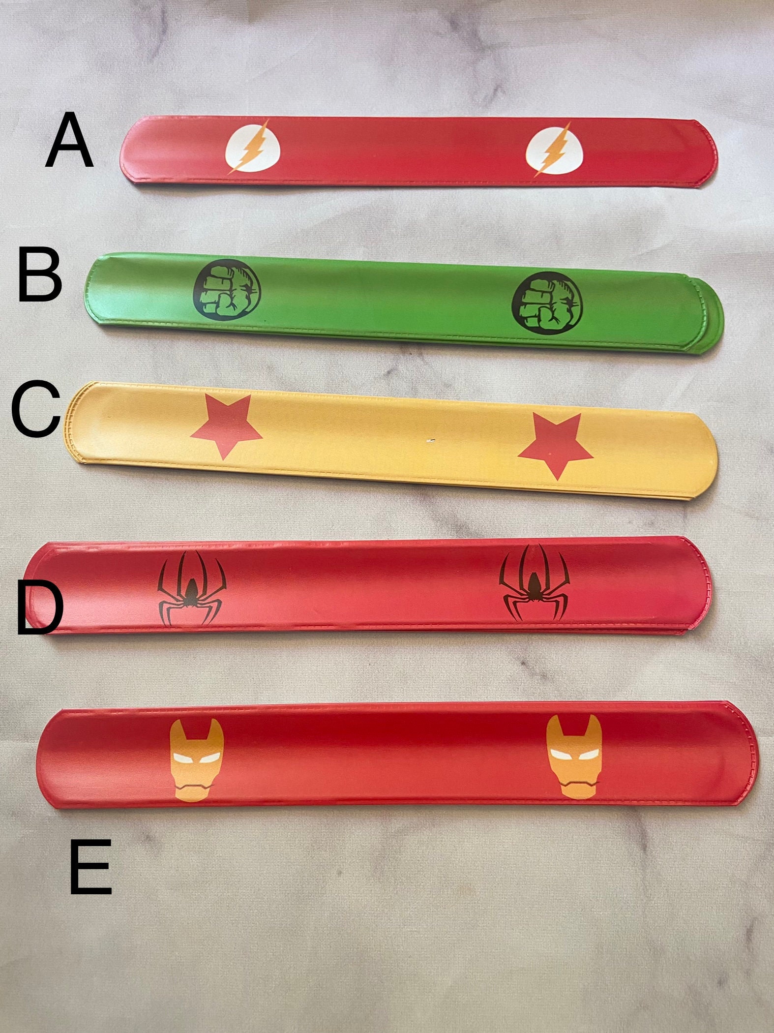 Super Hero Slap Bracelets, Super Hero Party, Party Favors, Birthday ...