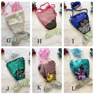 Mermaid Bags, Personalized Kids Bags, Kids Accessories, Mermaid Sequin ...