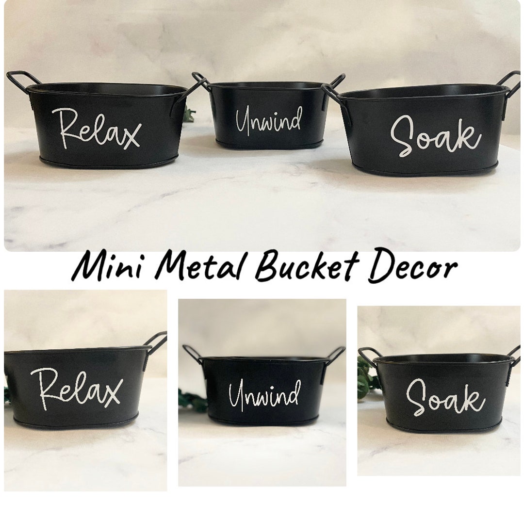 Mini Metal Bucket, Bathroom Decoration, Bathroom Decor, Soap Holder ...