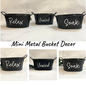 Mini Metal Bucket, Bathroom Decoration, Bathroom Decor, Soap Holder ...