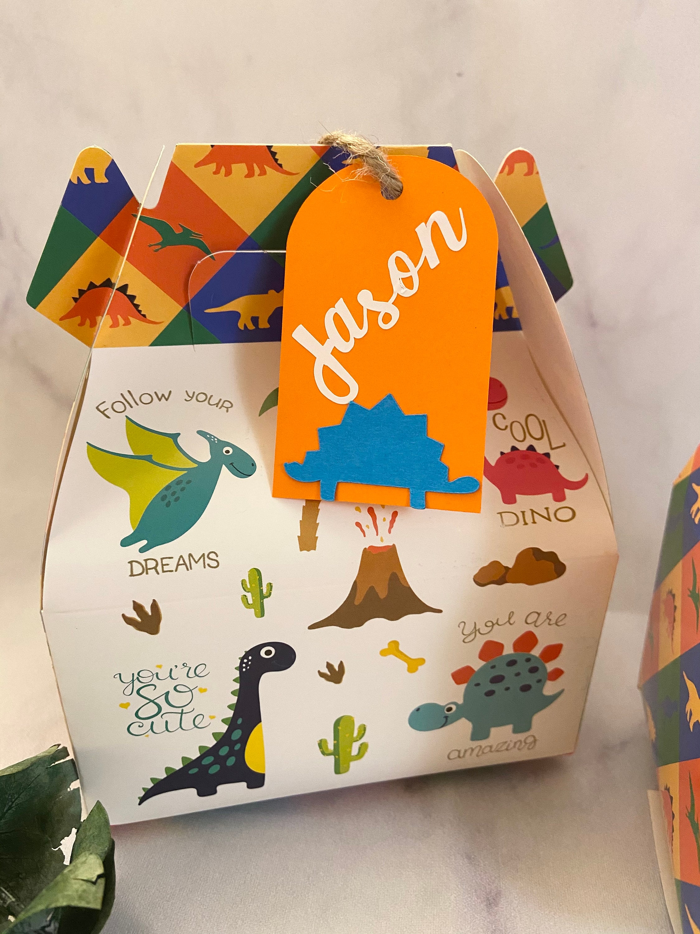 Dinosaur party box dinosaur party favors dinosaur party | Etsy