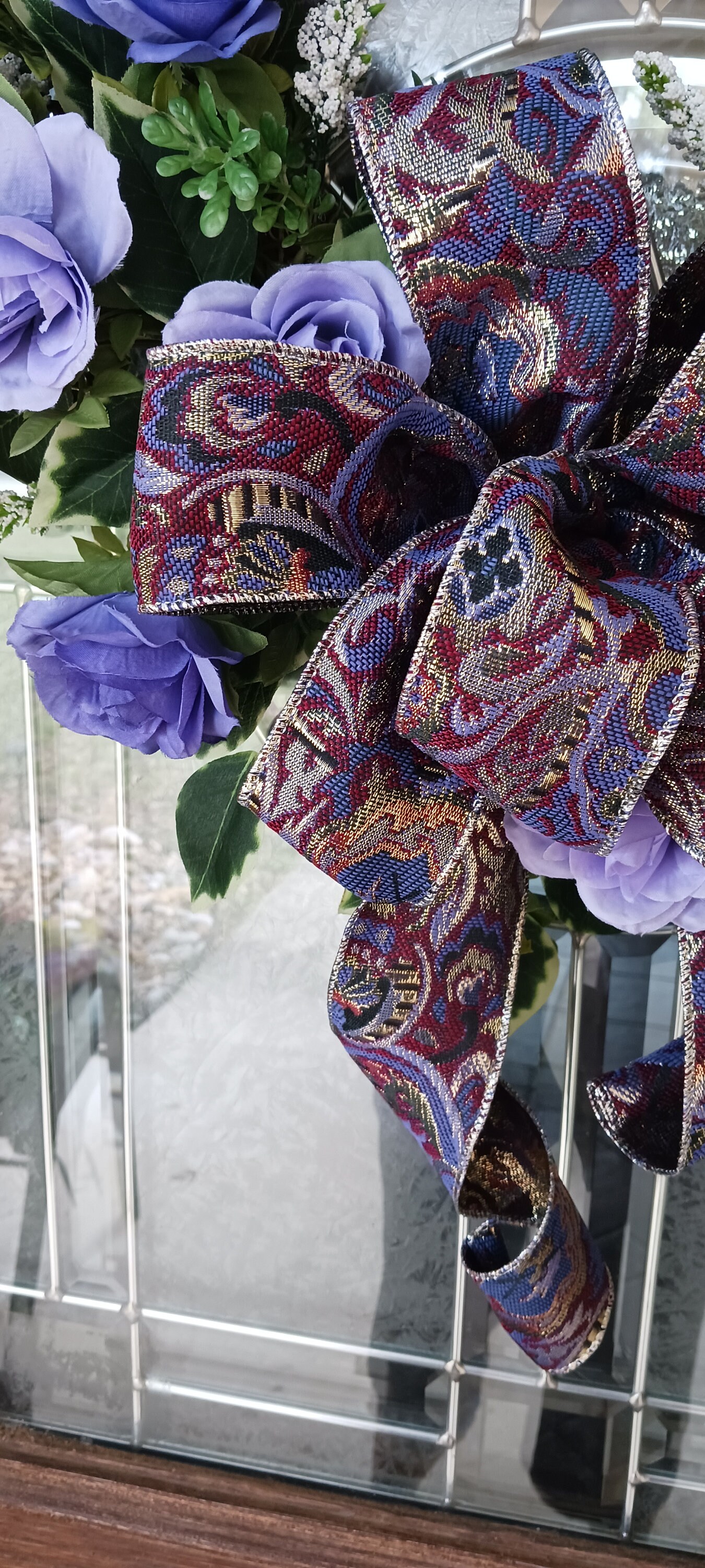 Lavender and Purple Rose Wreath - Etsy