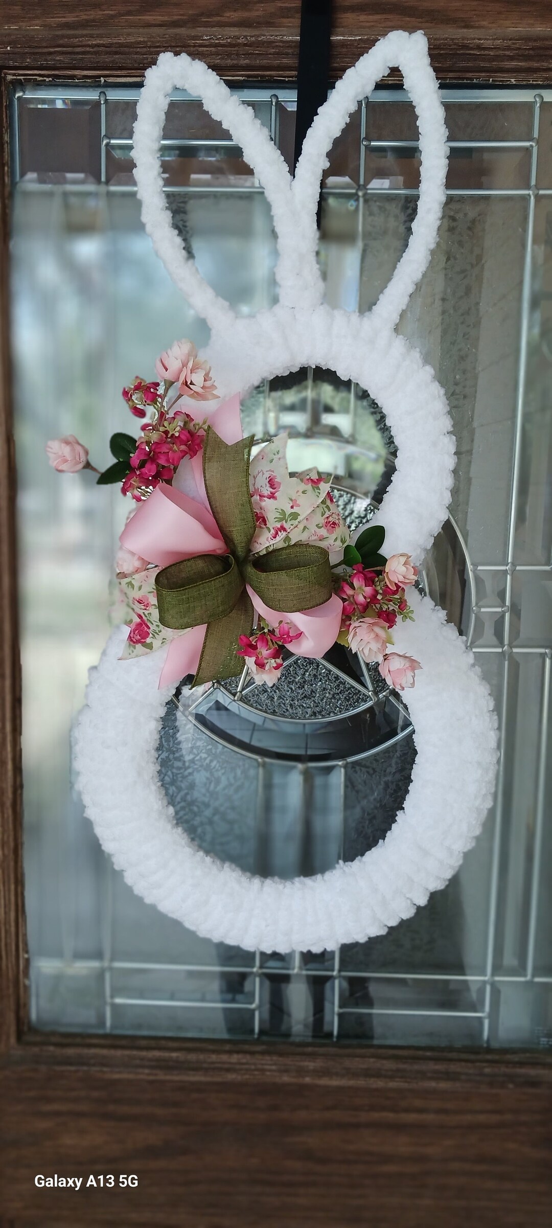 Easter Bunny Door Wreath, Front Door, Easter Wreath, Bunny Wreath ...