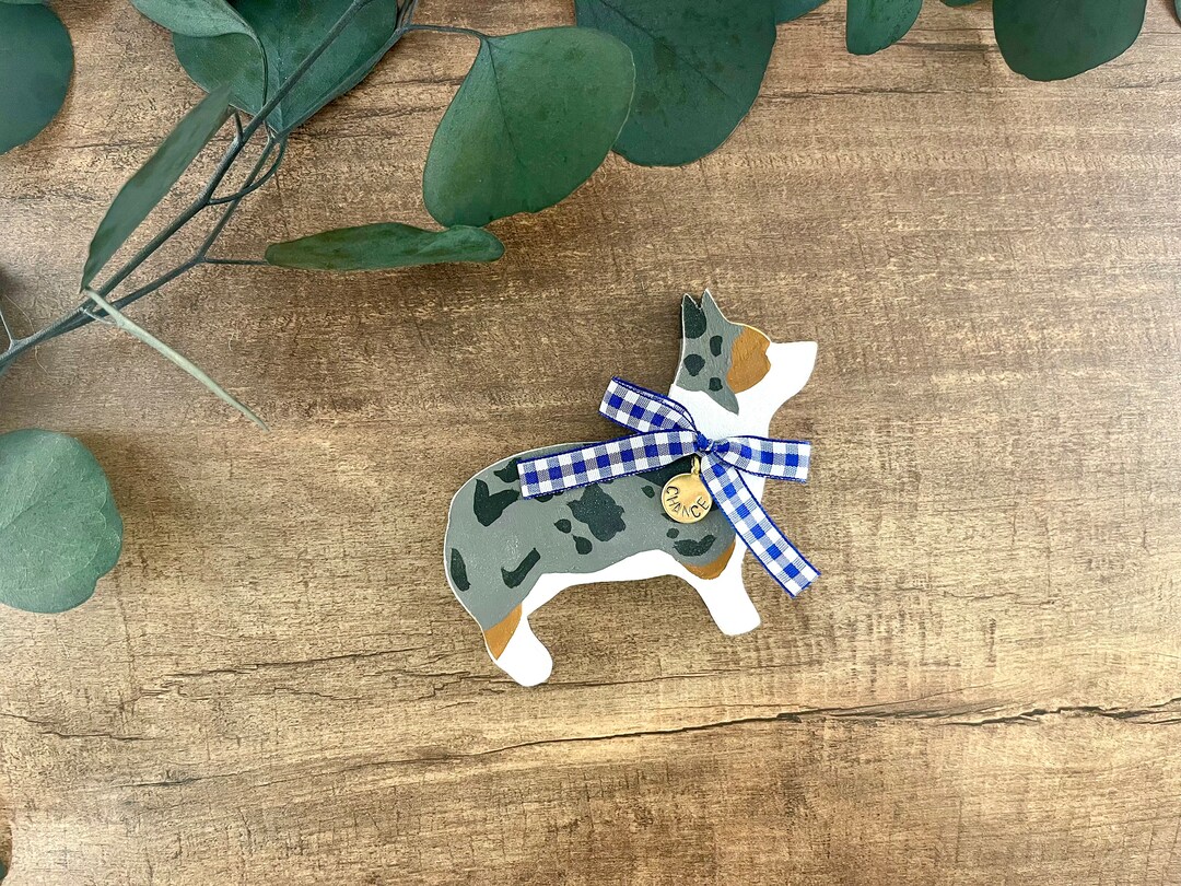 Customizable Rustic Wooden Corgi Tabletop & Tiered Tray Decor / Dog ...