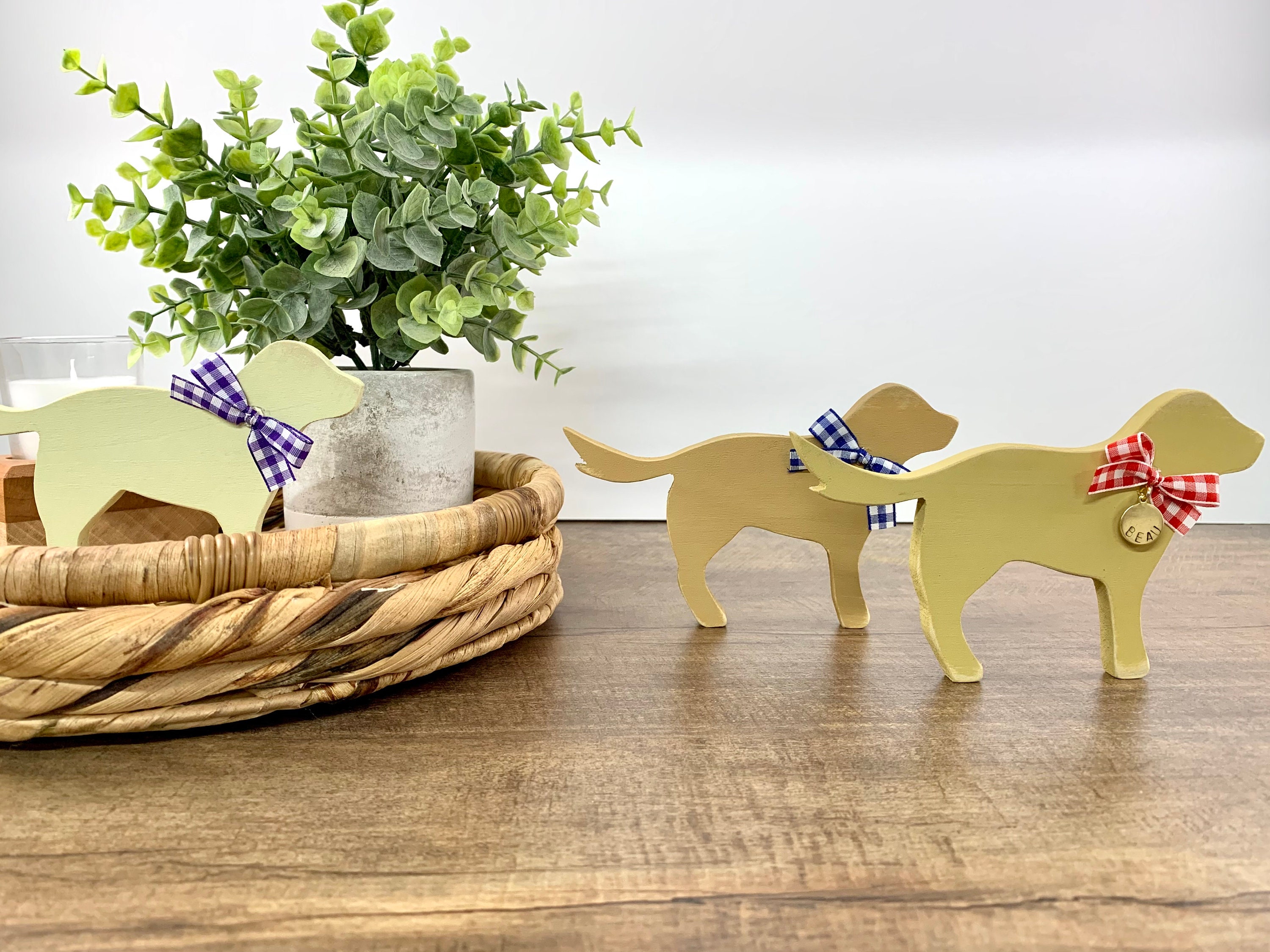 Customizable Rustic Wooden Golden Retriever Tabletop Decor & | Etsy