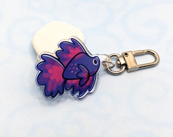 Betta Fish Keychain | Etsy