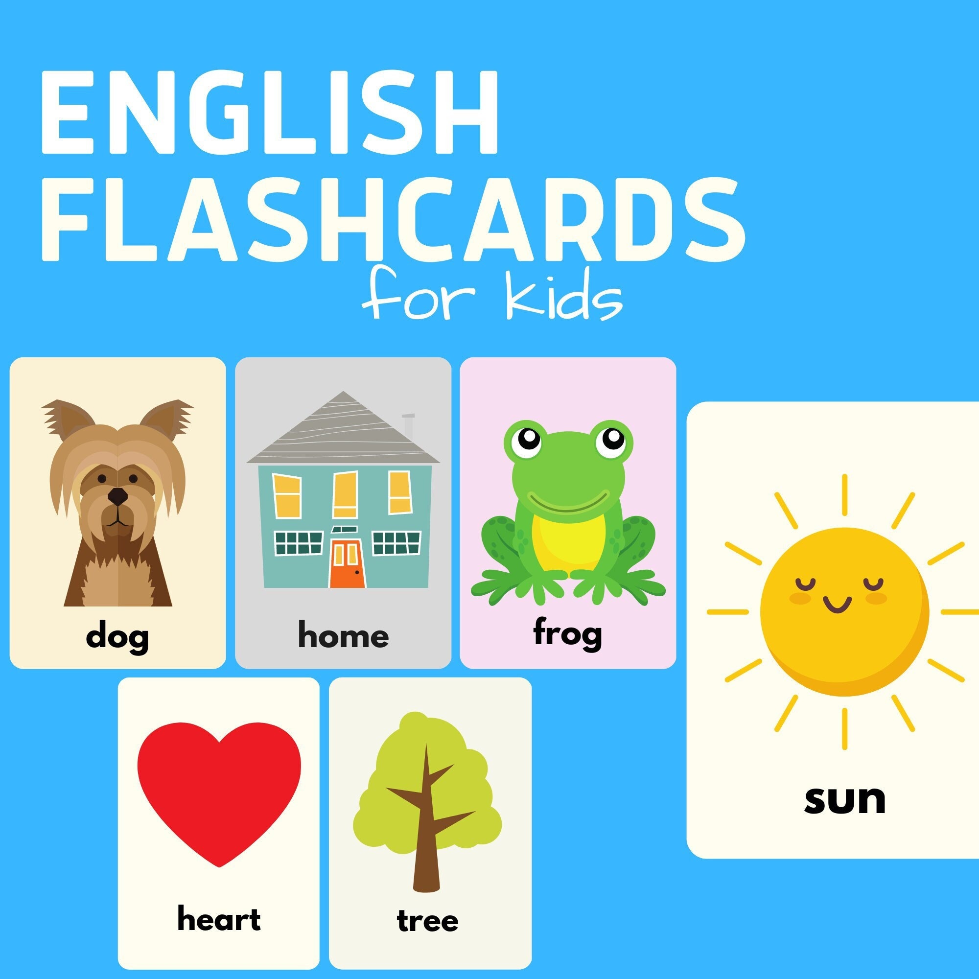 English Flash Cards for Kids, English Educational Flash Cards for ...