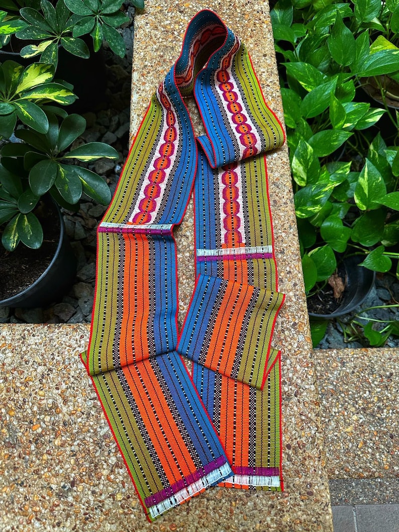 Cordillera Philippines Tapis Kalinga Bontoc Belt Sash (4 X 65 In) - Etsy