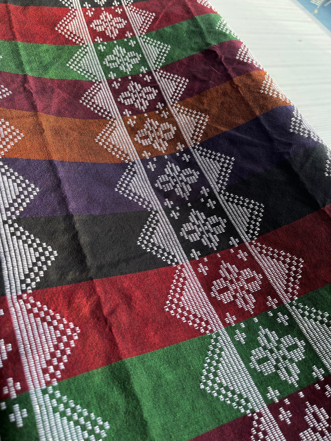 Cotton Woven Inaul Malong - Philippines Ethnic Handwoven Textile Ranun ...