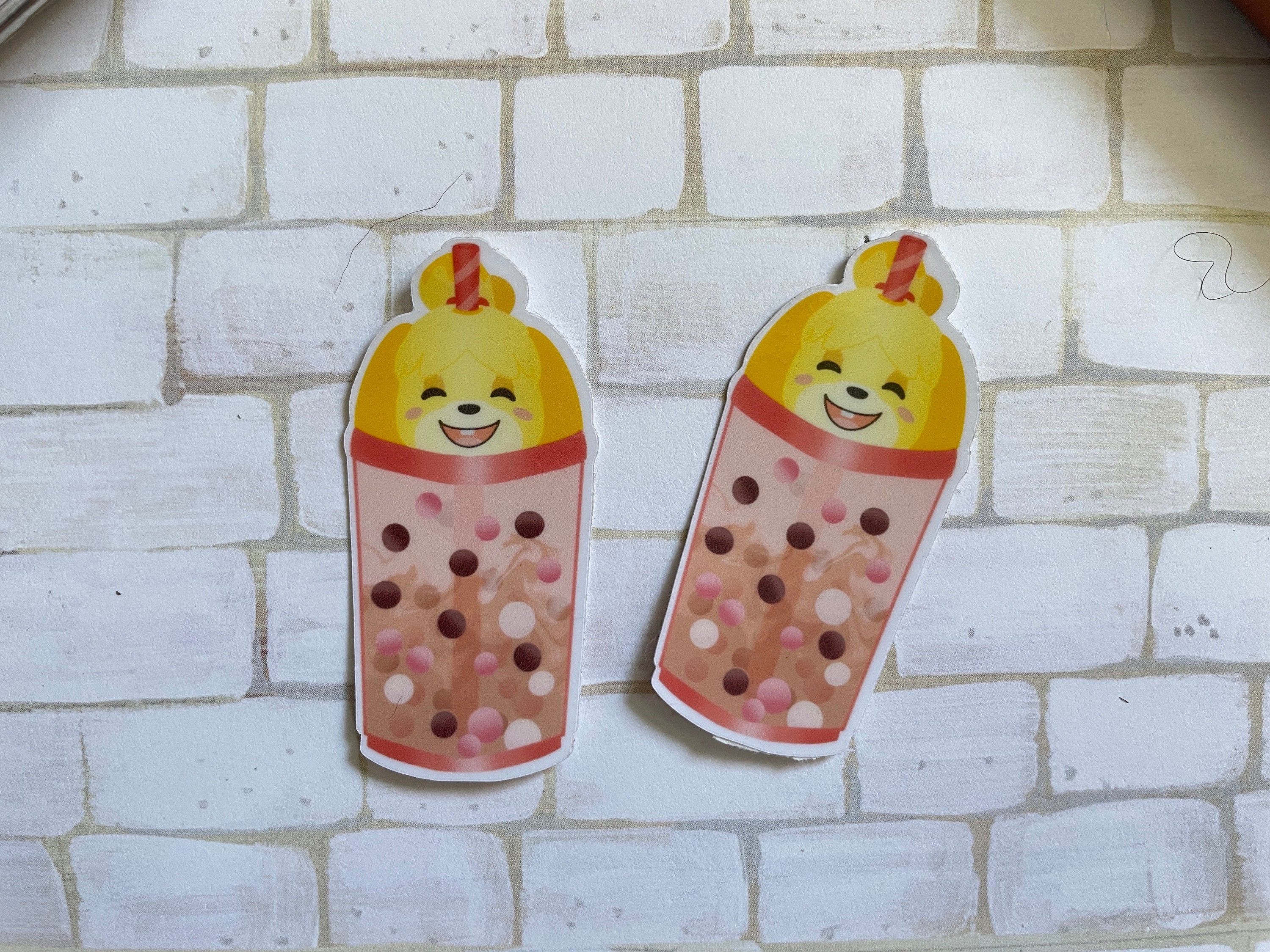 Pegatina de té Boba con temática de Animal Crossing/té de burbujas/Nook ...