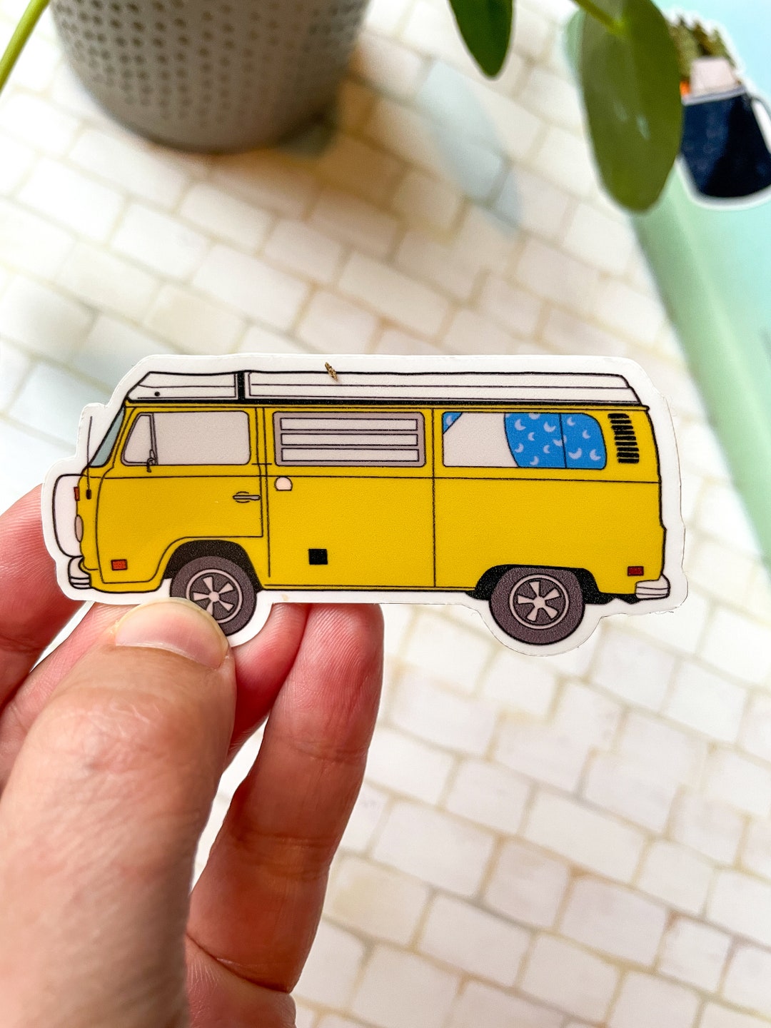 Yellow Van Sticker| Planner Sticker|laptop Decal|waterproof Sticker - Etsy