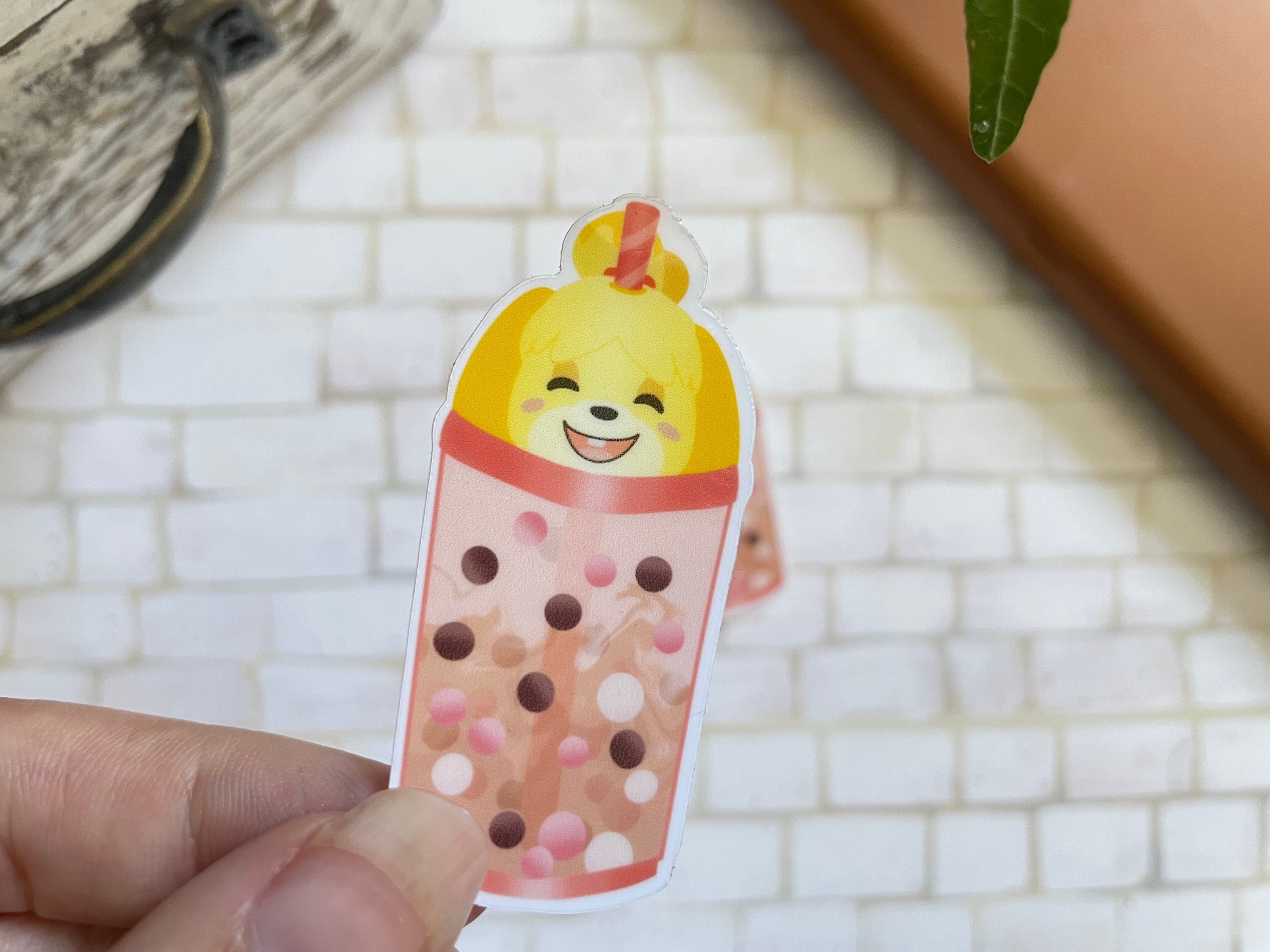 Pegatina de té Boba con temática de Animal Crossing/té de burbujas/Nook ...
