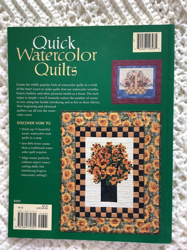 Watercolor Quilts that Patchwork Place Lot of 2 Vintage Quilting Books ...