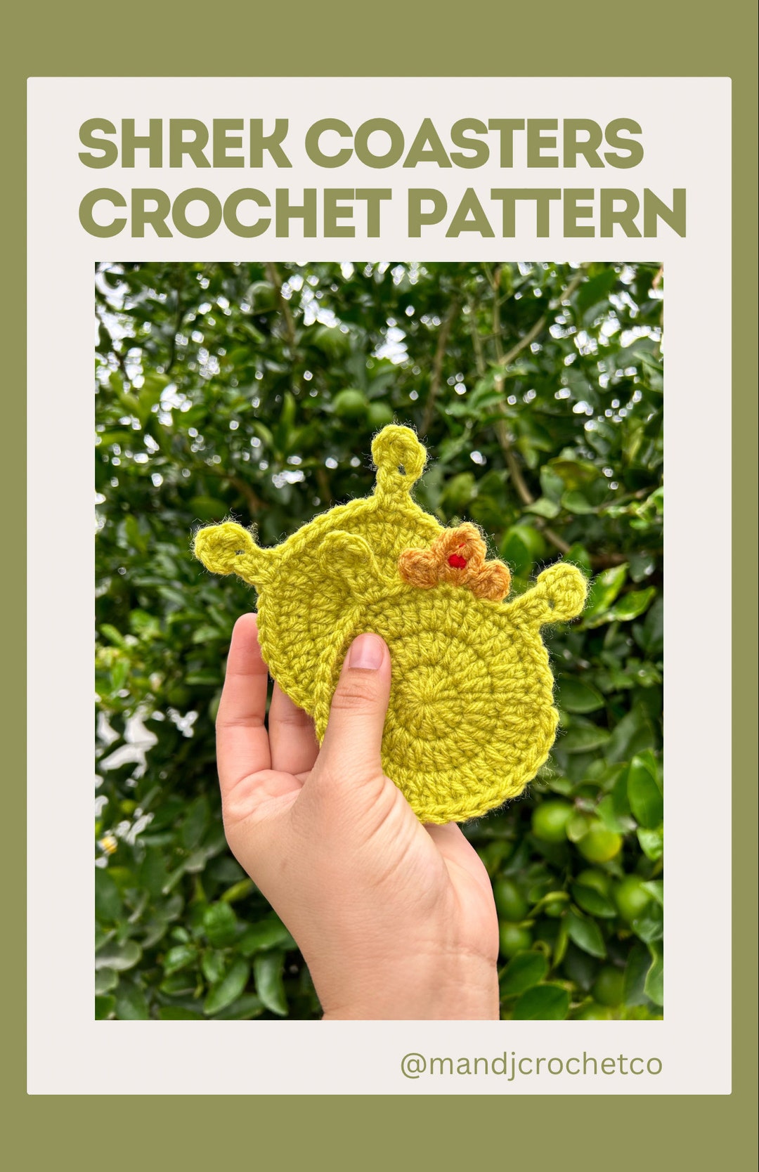 Crochet Shrek Coasters Pattern - Etsy