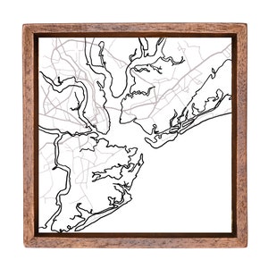 Charleston, SC Line Drawing Map - Etsy