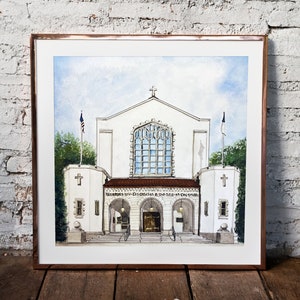 The Citadel Summerall Chapel, Giclée Print of an Original Watercolor - Etsy