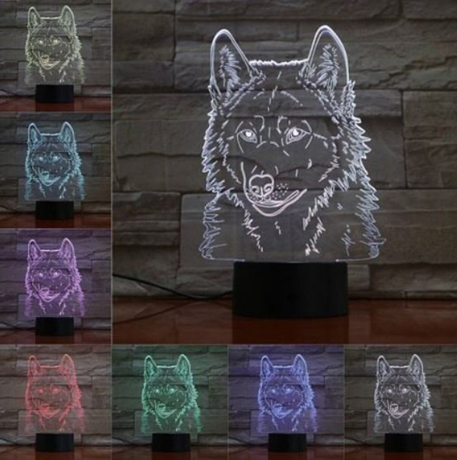 Wolf Led 3D Animal Night Light Wolf Decor Animal Decor | Etsy