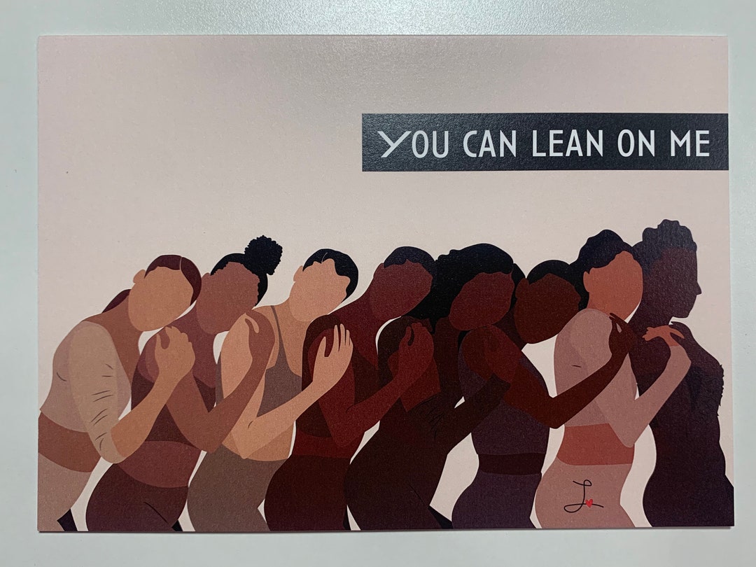 Lean on Me (5x7 Blank Card) - Etsy