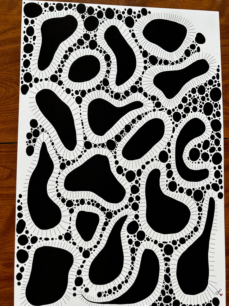 Zentangle Blobs 12x18 Poster - Etsy