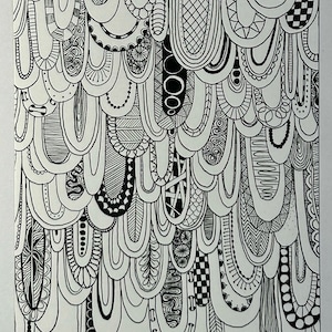 Zentangle Drip Magnet 4x6 - Etsy